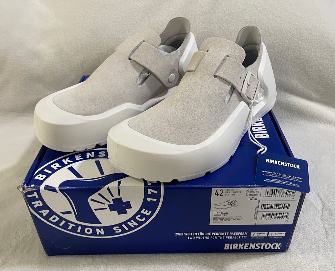 Birkenstock Reykjavik Nubuck Leather White, Men's Fashion, Footwear, Casual Shoes on Carousell