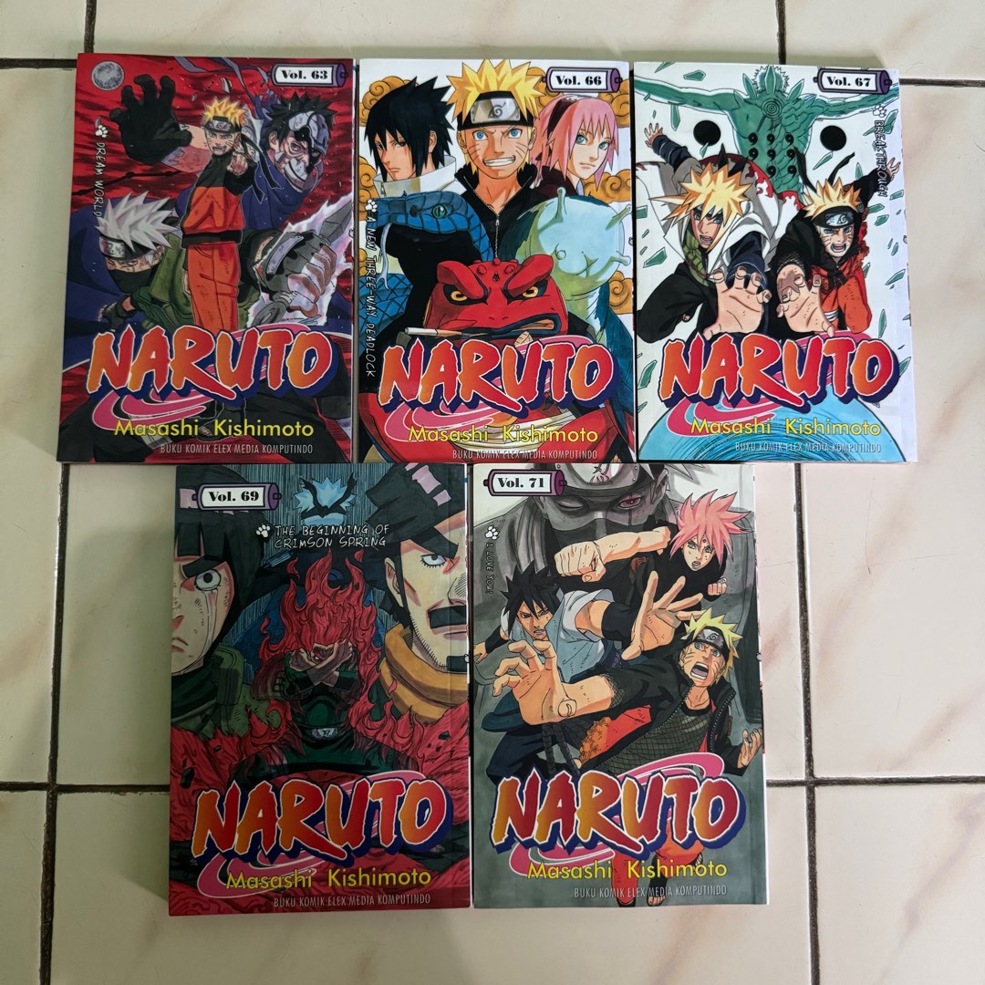 Buku komik naruto vol 63 66 67 , Buku & Alat Tulis, Komik dan Manga di ...
