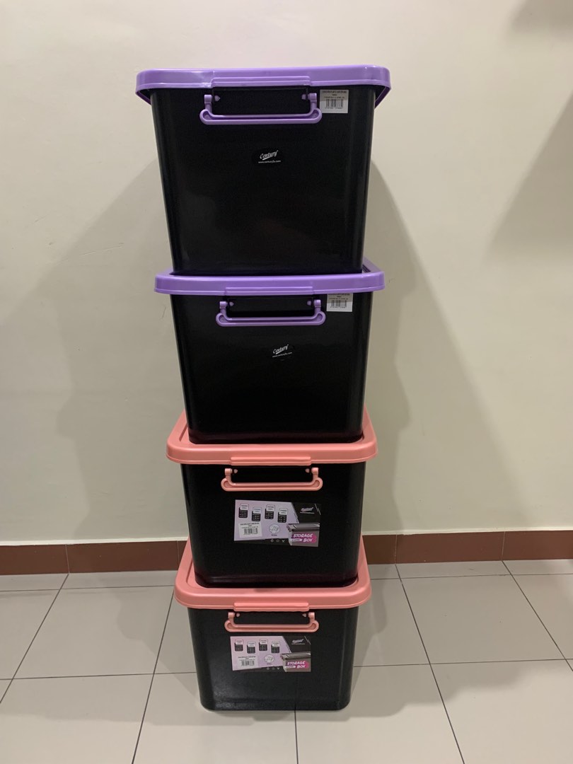 Storage Box with Wheels / Bekas Plastik Beroda (Brand New), Furniture ...