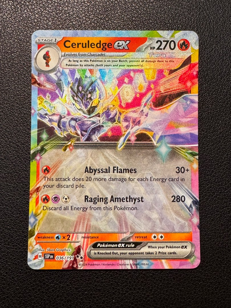 Ceruledge ex #36 Pokemon Surging Sparks TCG Card, Hobbies & Toys, Toys ...