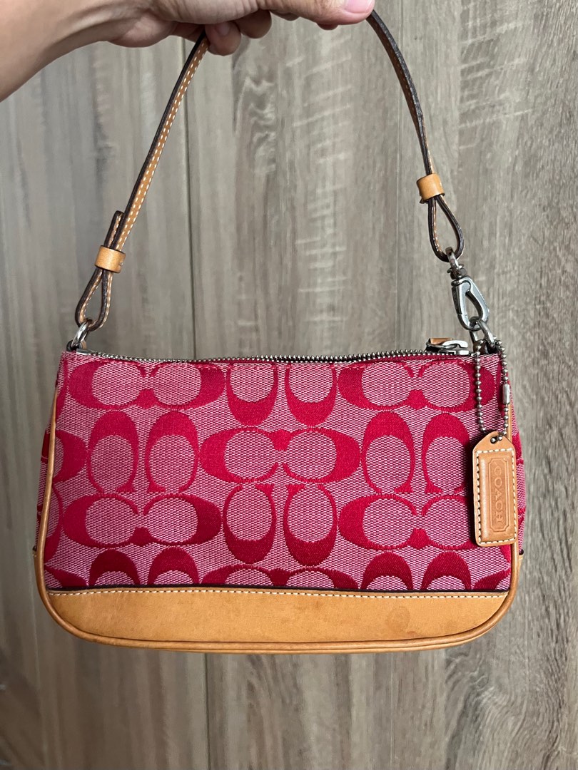 Coach Signature Canvas Demi in Red, Luxury, Bags & Wallets on Carousell