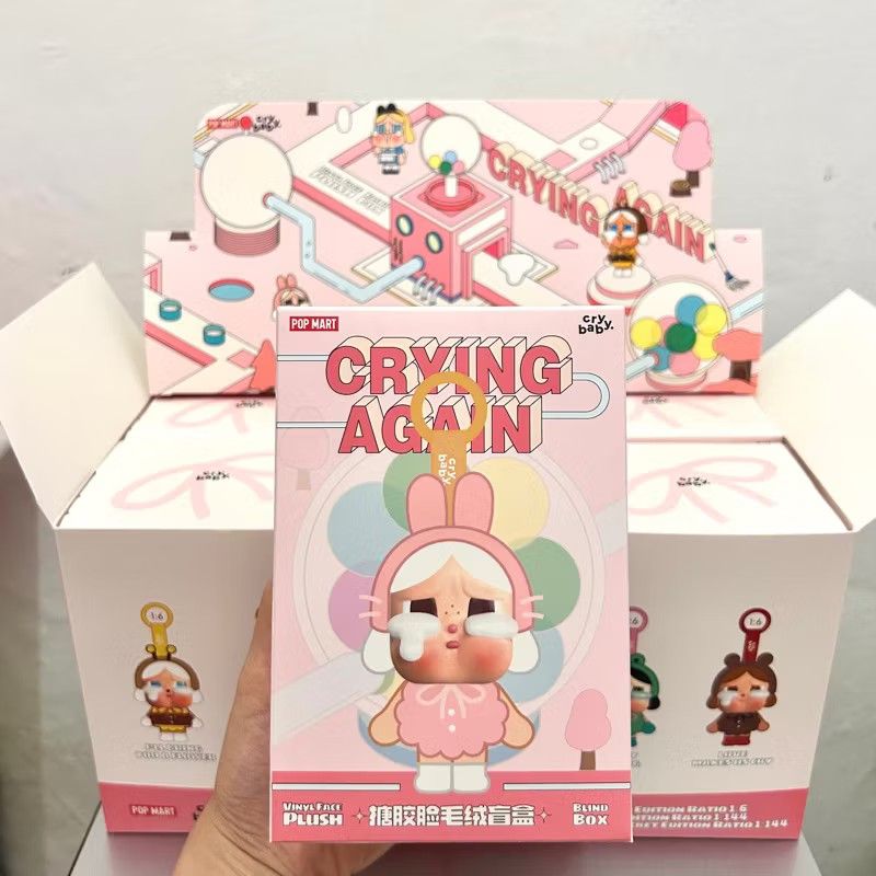 [READY STOCK] 100% ORIGINAL POPMART Cry Baby Crying Again Pink Pop Mart ...
