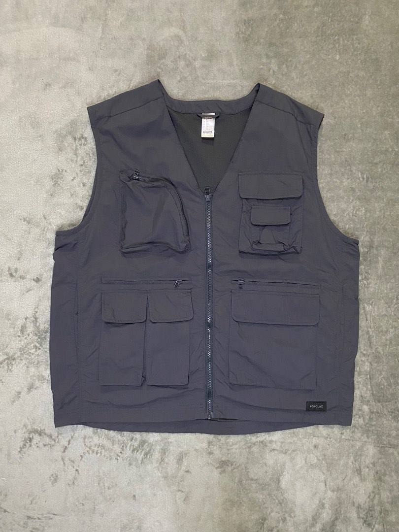 Decathlon Forclaz Utility Cargo Vest Mens (XL), Men's Fashion ...
