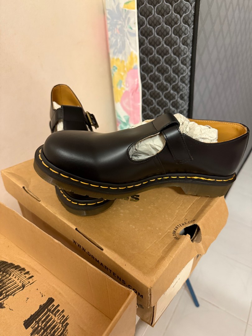 Doc Martens Black Polly, Men's Fashion, Footwear, Dress shoes on Carousell