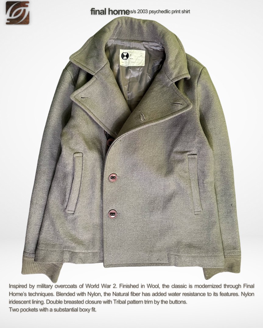 Final Home F/W 2006 Double Breasted Tribal Heavy Wool Chore Jacket, Men ...