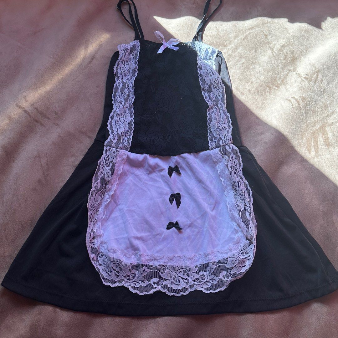 French Japanese Maid Uniform Costume Anime Coquette Sexy Silky Coquette ...