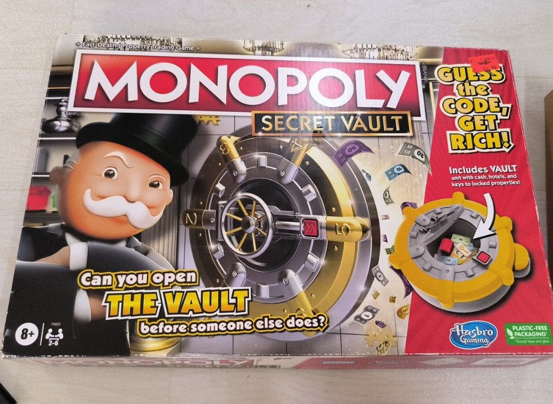 Hasbro Monopoly Secret Vault All complete except one small cash (green ...