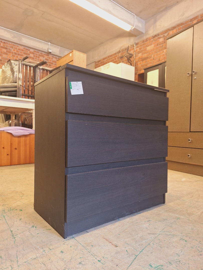 IKEA KULLEN Chest of 3 drawers, black-brown, 70x72 cm | IKEA KULLEN ...