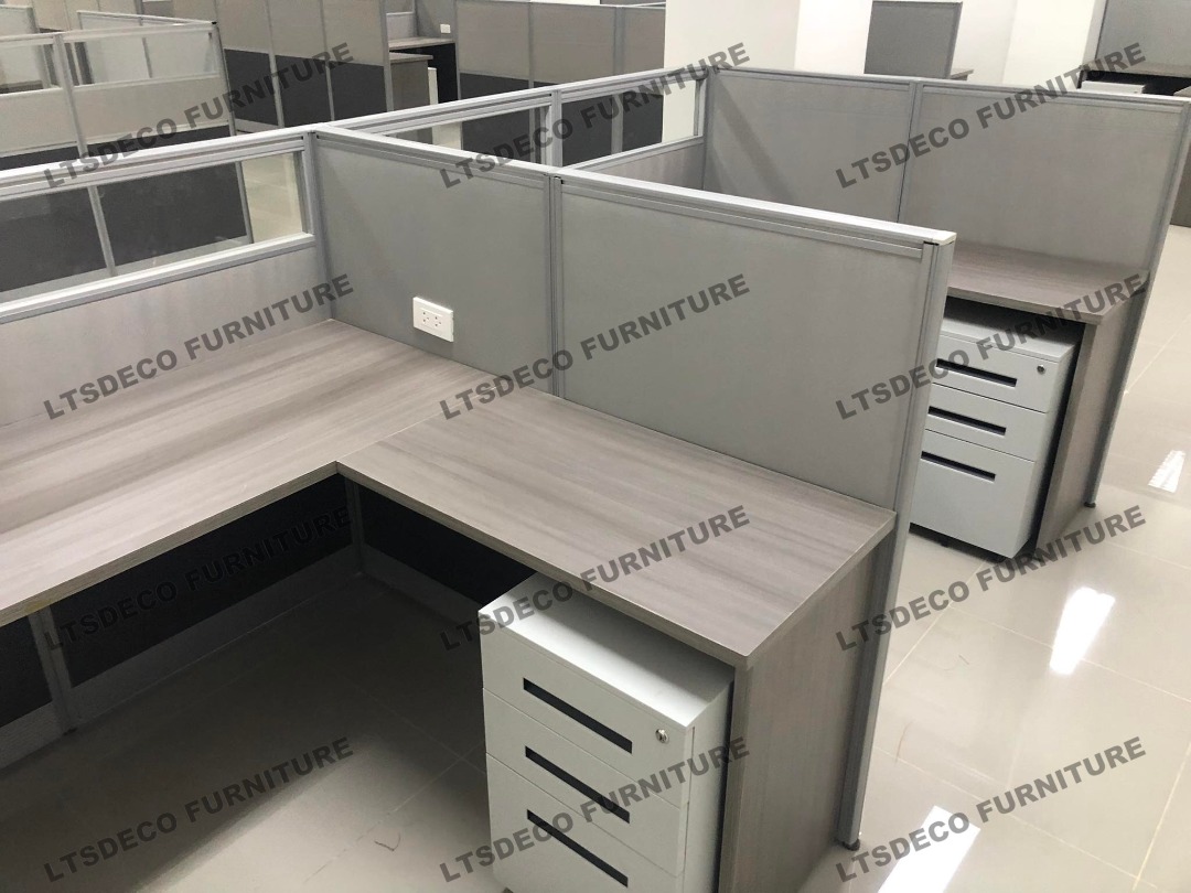 NEW OFFICE L SHAPE PARTITION TABLE | OFFICE PARTITION, Furniture & Home ...