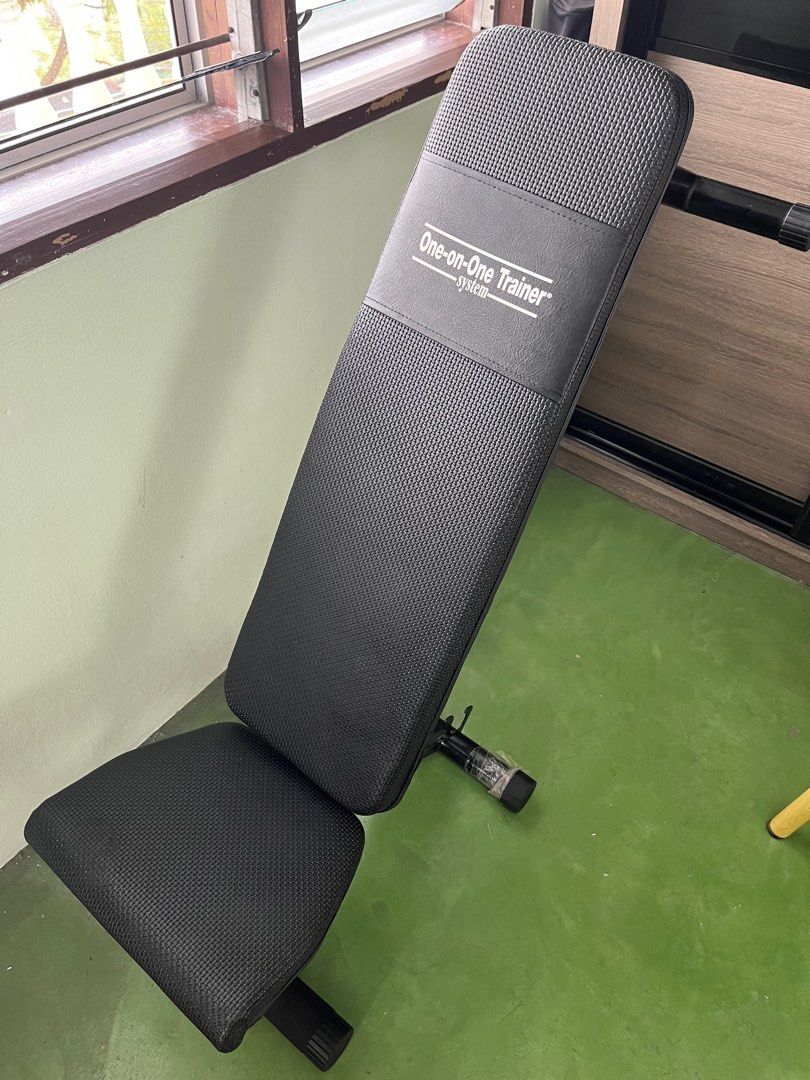 one on one trainer adjustable gym bench full set dumbbell, Sports Equipment, Other Sports ...