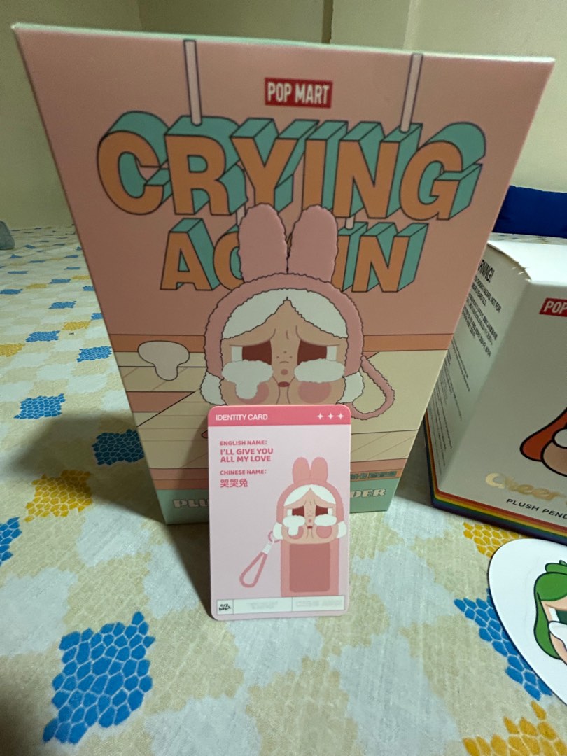 Pop Mart Crying Baby Crying Again identity card, Hobbies & Toys, Toys ...
