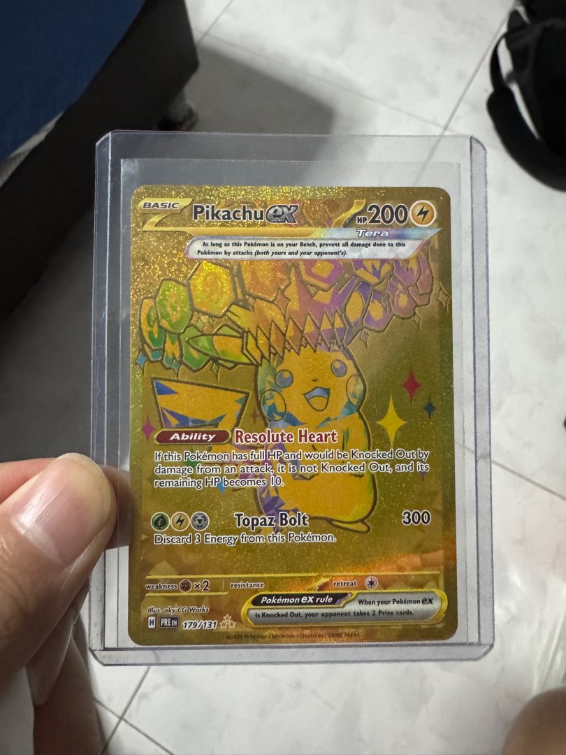 Prismatic Evolution Pikachu EX Gold, Hobbies & Toys, Toys & Games on ...