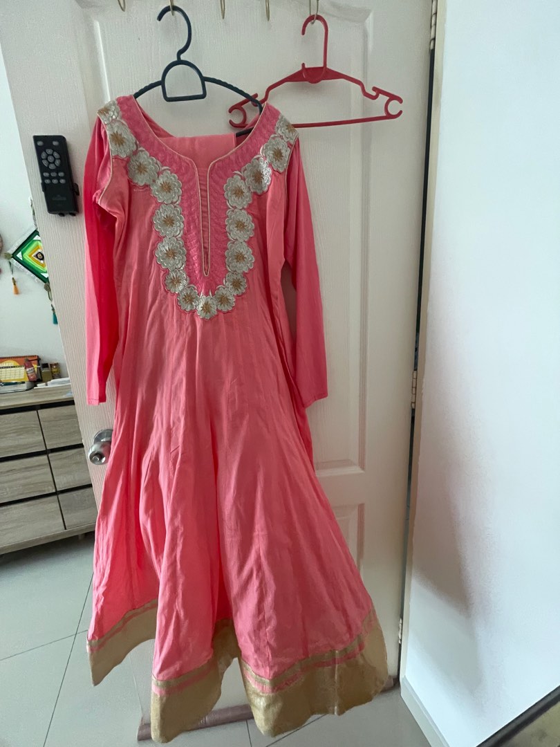 Punjabi set dengan embroidery selendang, Women's Fashion, Muslimah ...