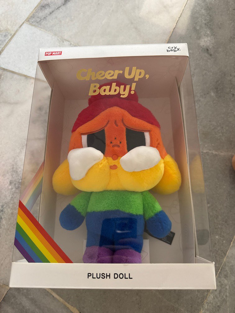 Rainbow crybaby big popmart, Hobbies & Toys, Toys & Games on Carousell