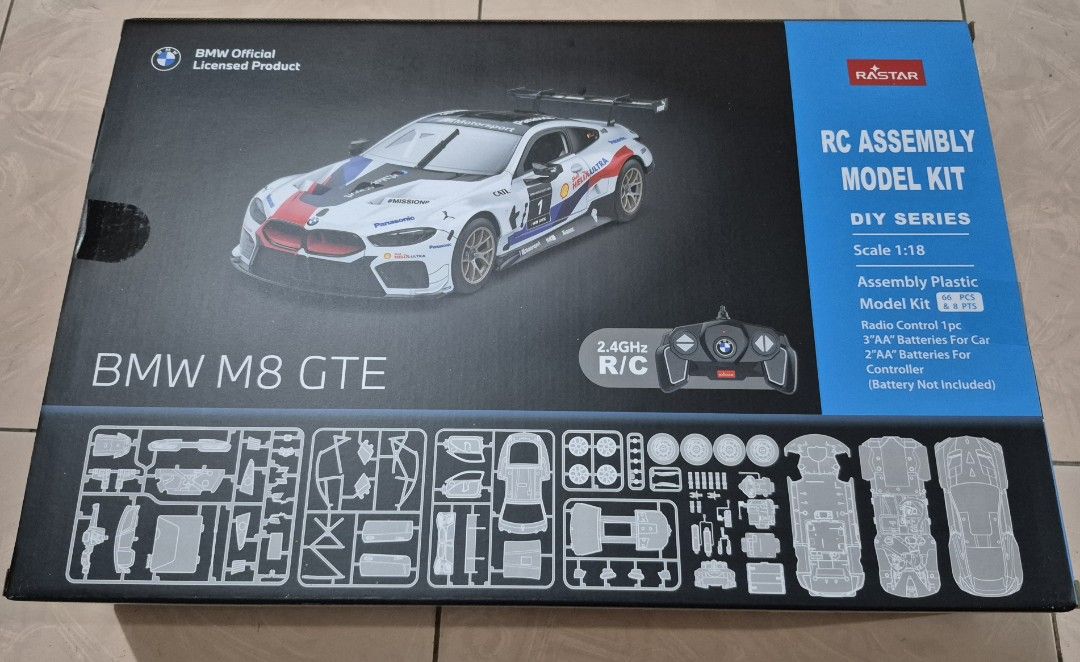 RASTAR RC Assembly Model Kit DIY SERIES (BMW M8 GTE), Hobbies & Toys ...