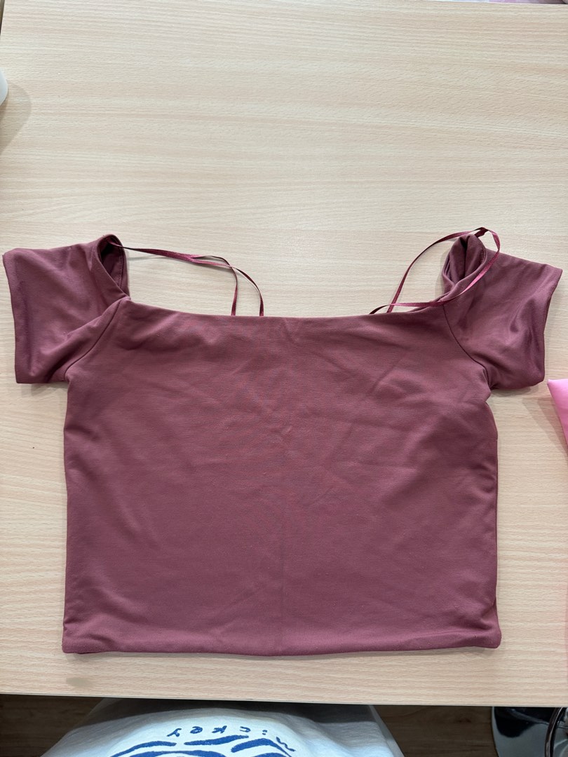 Rose Beige Off Shoulder Top, Women's Fashion, Tops, Blouses on Carousell