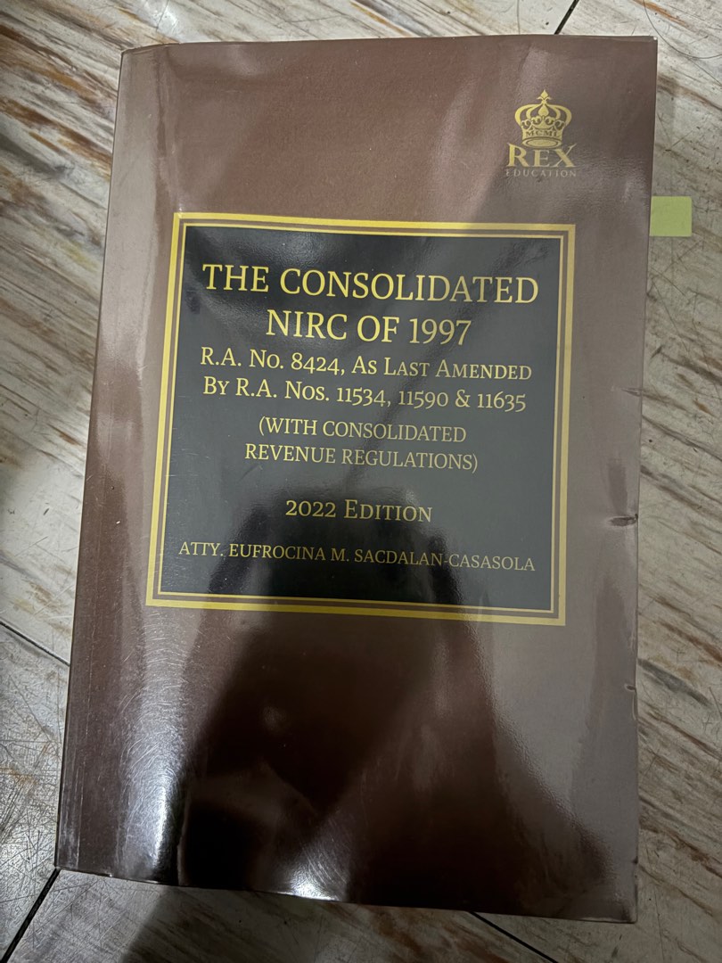 SACDALAN - CASASOLA CONSOLIDATED NIRC LAW BOOK, Hobbies & Toys, Books ...
