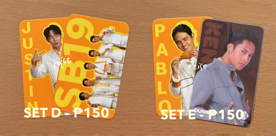 [SET] SB19 Photocards Mcdo Dunkin, Hobbies & Toys, Memorabilia ...