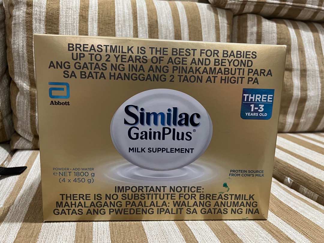 Similac Gain Plus 1-3 1800g, Babies & Kids, Nursing & Feeding, Breastfeeding & Bottle Feeding on ...