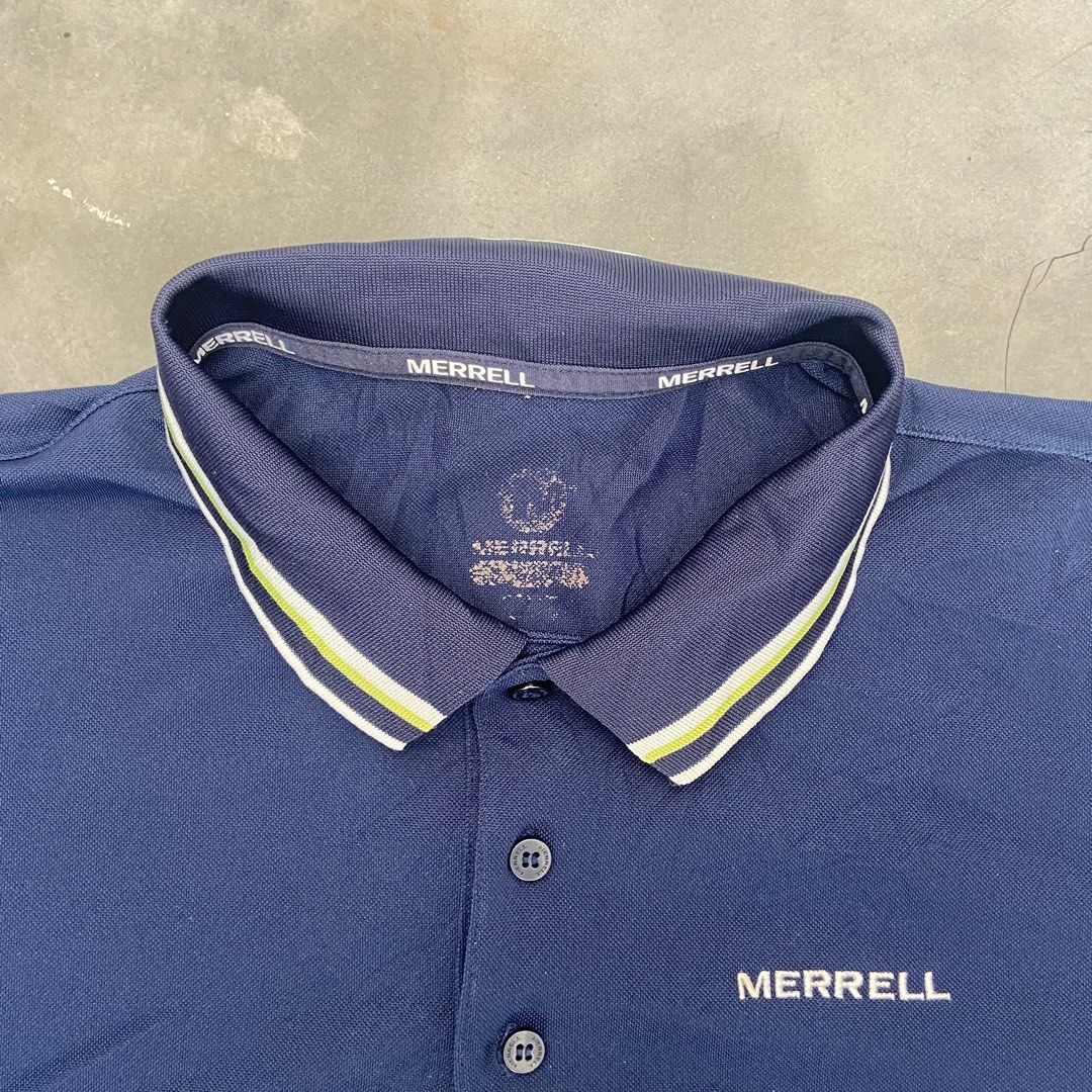 Thrift | Merrell Navy Polo Shirt Kemeja Outdoor Alam Skena Scene ...