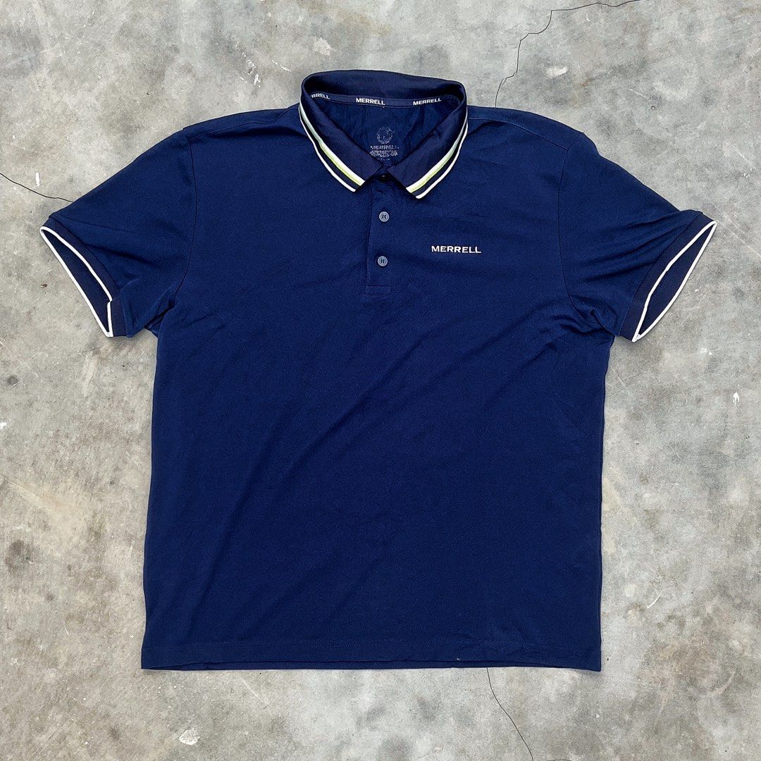 Thrift | Merrell Navy Polo Shirt Kemeja Outdoor Alam Skena Scene ...
