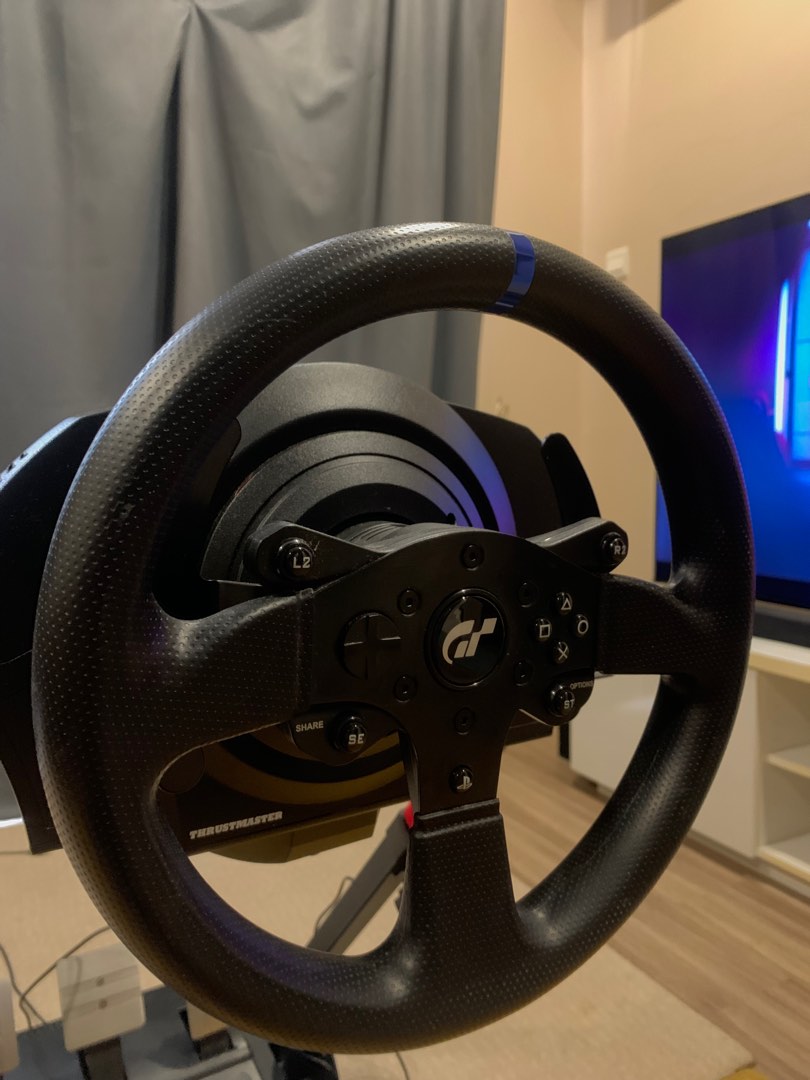 Thrustmaster T300 GT RS with stand / rig, Video Gaming, Video Game ...