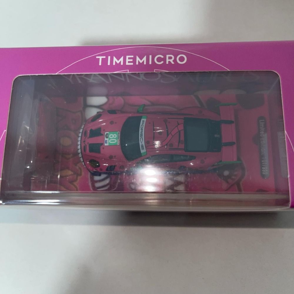 Time Micro 1/64 Scale Porsche 992 GT3 RS Pink Tyrannosaurus Die-cast ...