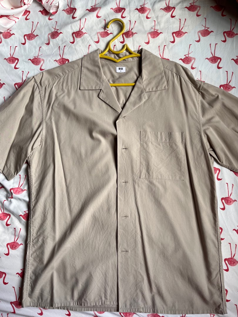 Uniqlo Beige Polo, Men's Fashion, Tops & Sets, Formal Shirts on Carousell