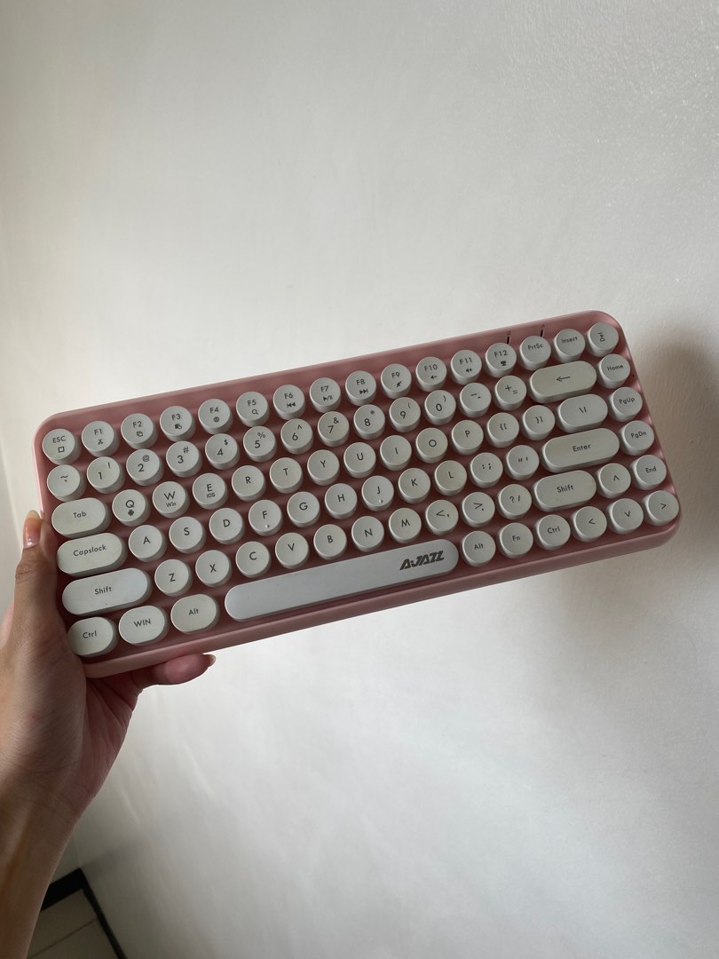 [USED] Ajazz 308i Bluetooth Wireless Pink Keyboard 84 Keys Classic ...