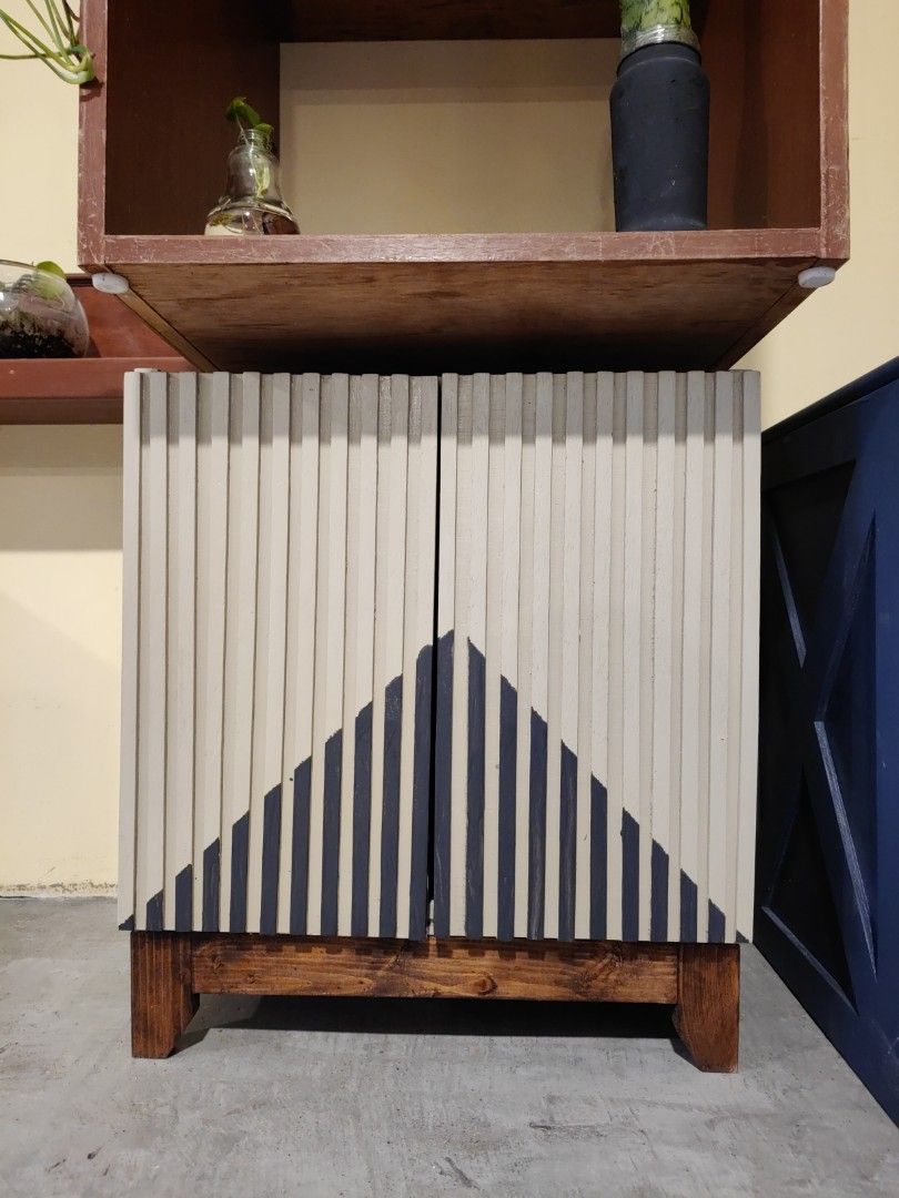 Wooden slat cabinet, Furniture & Home Living, Furniture, Shelves ...