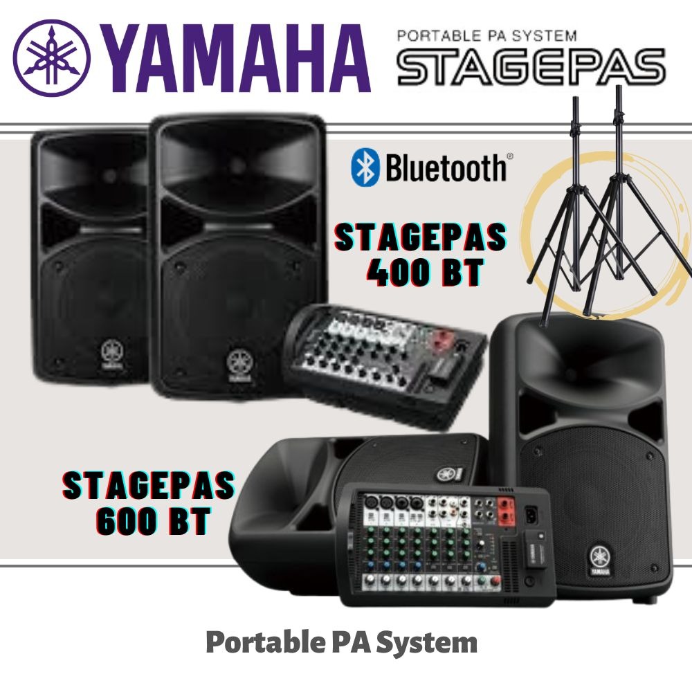 Yamaha Stagepas 400BT Portable PA System Set Bluetooth Version with ...