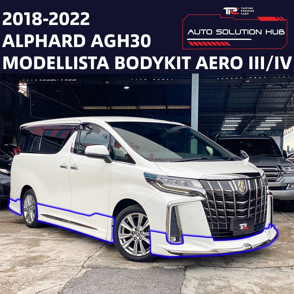 Alphard Bodykit AGH30 Modellista V3 V4 III IV No Color, Pearl White ...