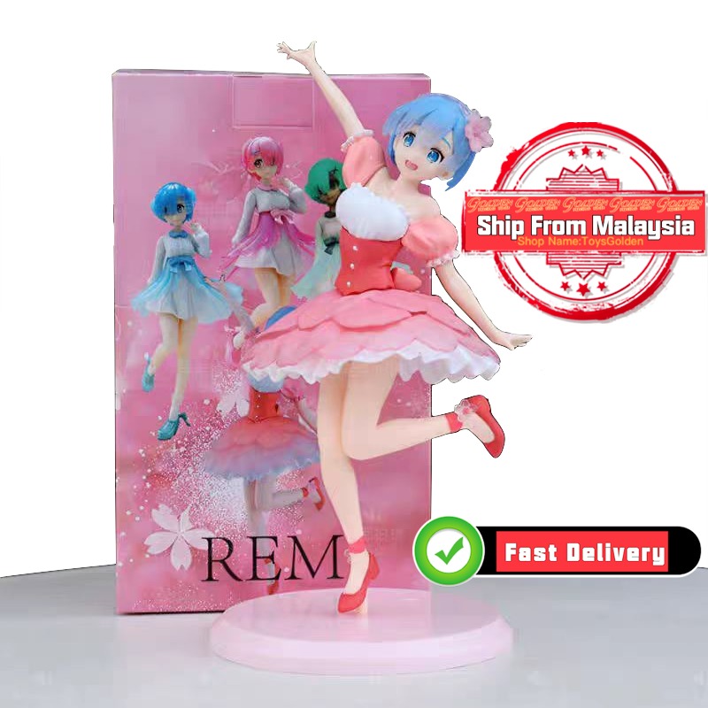 Anime Re: Life in a Differeat warid from zero Rem Ram Pink skirt PVC ...
