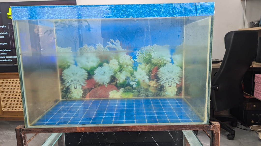 Aquarium Akuarium Besar 80cm Tebal 12mm dijamin tebal Siap Pakai No ...