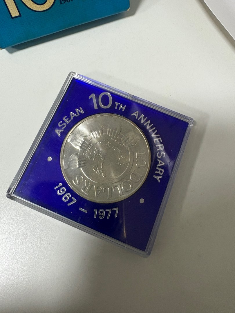 ASEAN 10th anniversary commemorative coin 1967-1977 $10, Hobbies & Toys ...