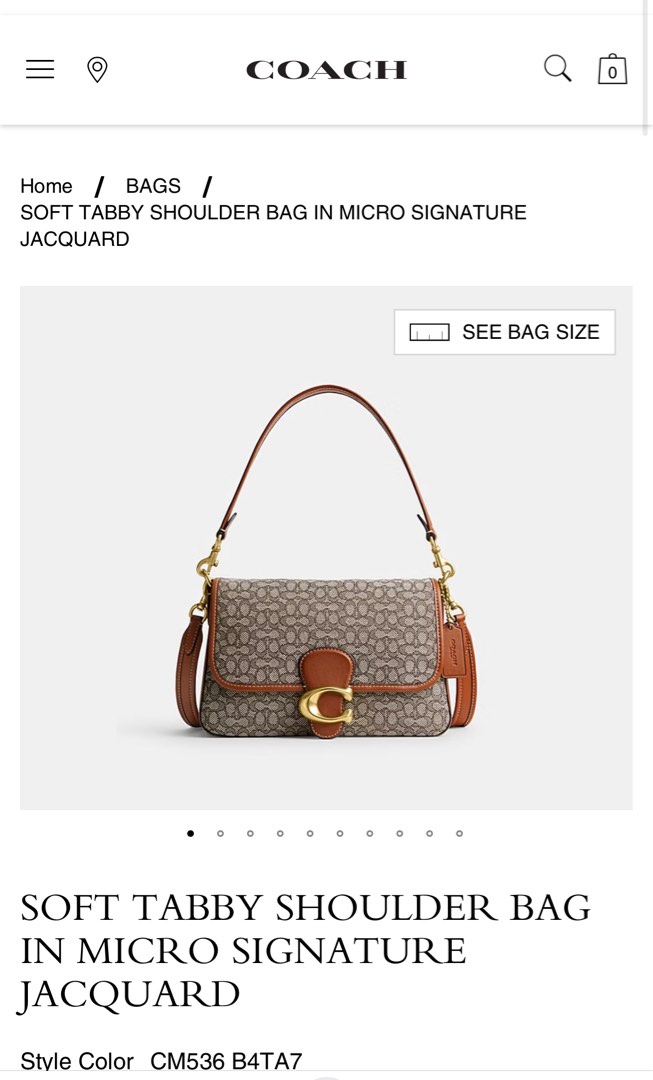 Coach Soft Tabby Shoulder Bag in Micro Signature Jacquard, Luxury, Bags ...