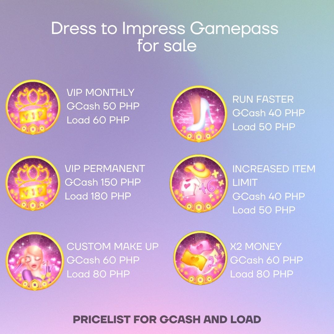 DRESS TO IMPRESS (DTI) GAMEPASS FOR SALE, Video Gaming, Video Games ...
