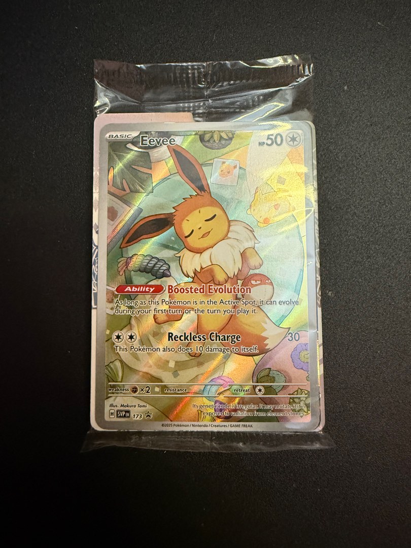 Eevee Promo Prismatic Evolutions, Hobbies & Toys, Toys & Games on Carousell