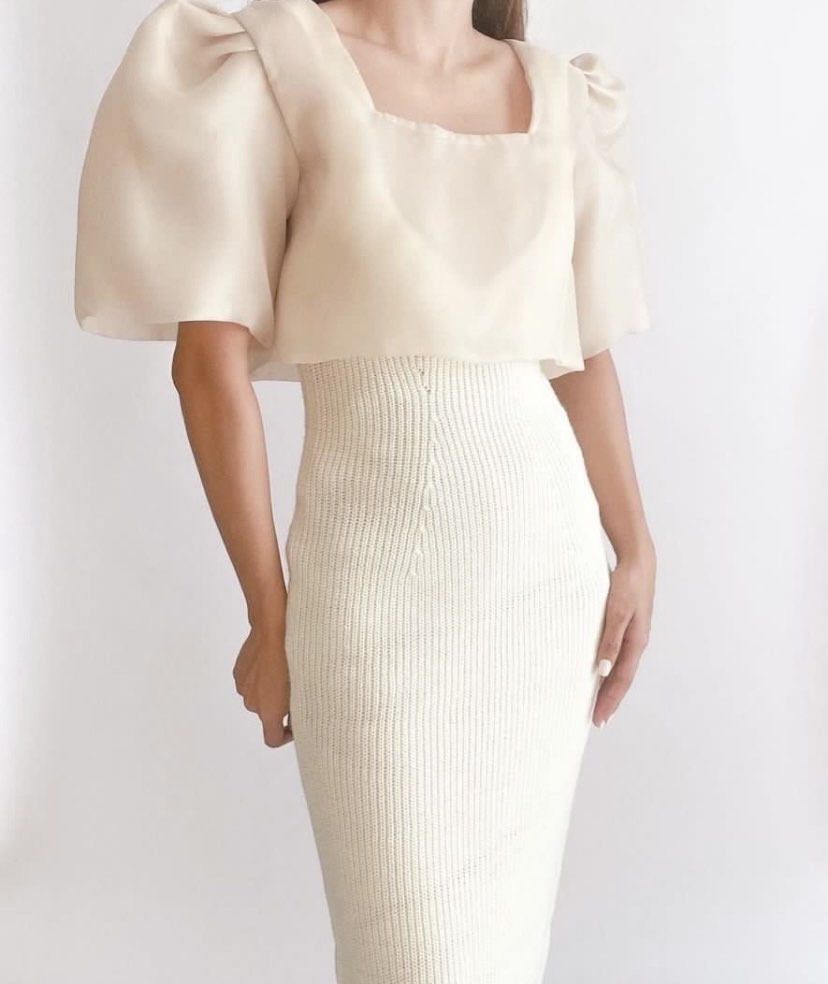 For rent: White Filipiniana Topper, Women's Fashion, Tops, Others Tops ...