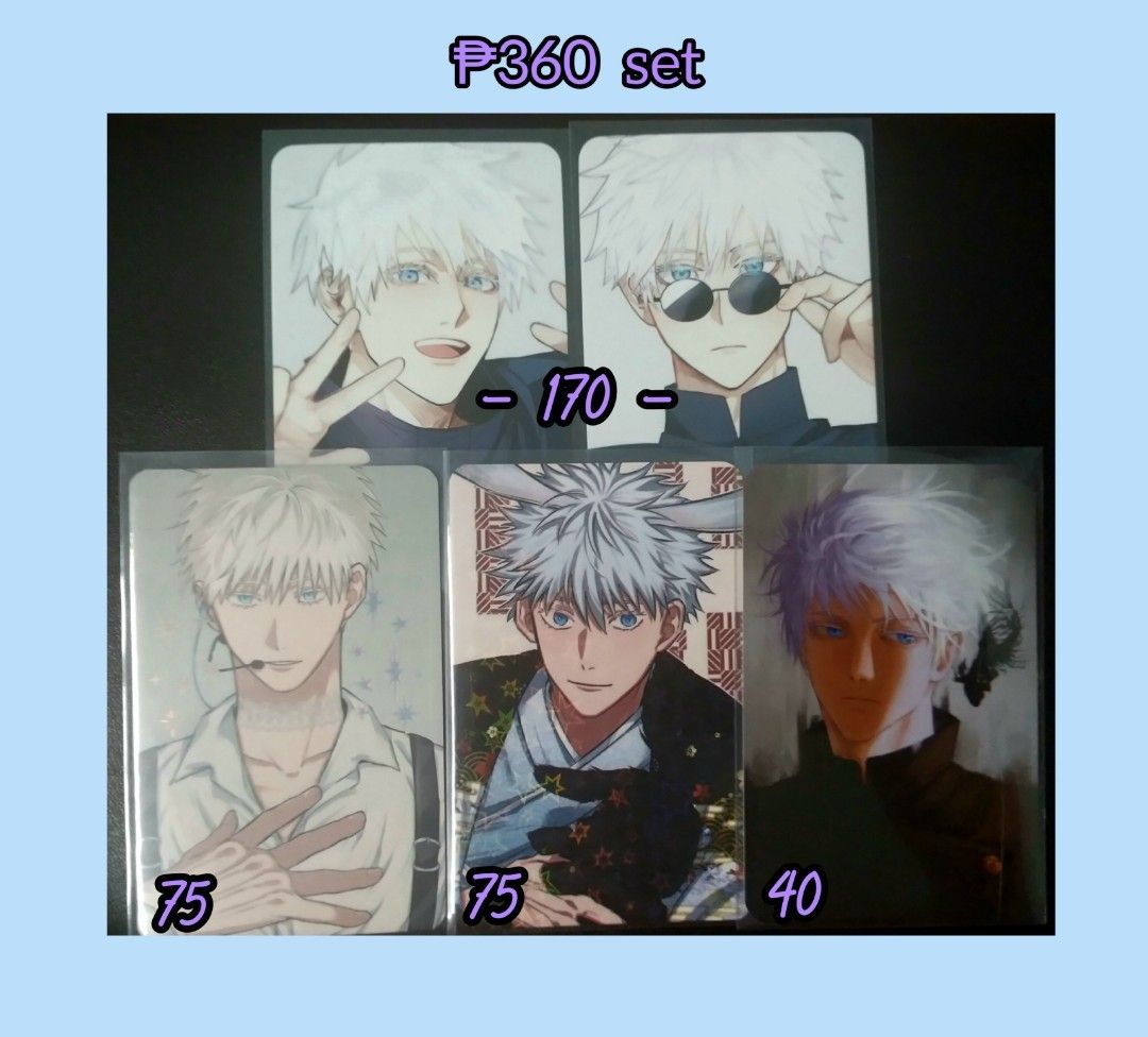 [jjk jujutsu kaisen] gojo satoru photocard set fan merch, Hobbies ...