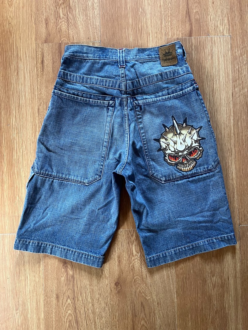 JNCO SKULL Big Pocket Jorts, Men's Fashion, Bottoms, Shorts on Carousell