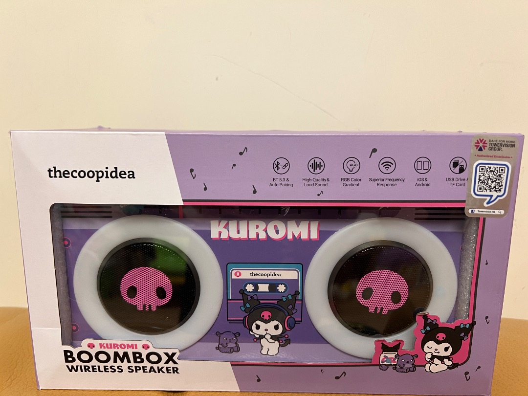 Kuromi boombox wireless speaker, 音響器材, 可攜式音響設備 - Carousell