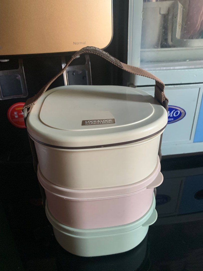 LocknLock 3 Tier Lunch Box 680ml HPL771, Furniture & Home Living ...