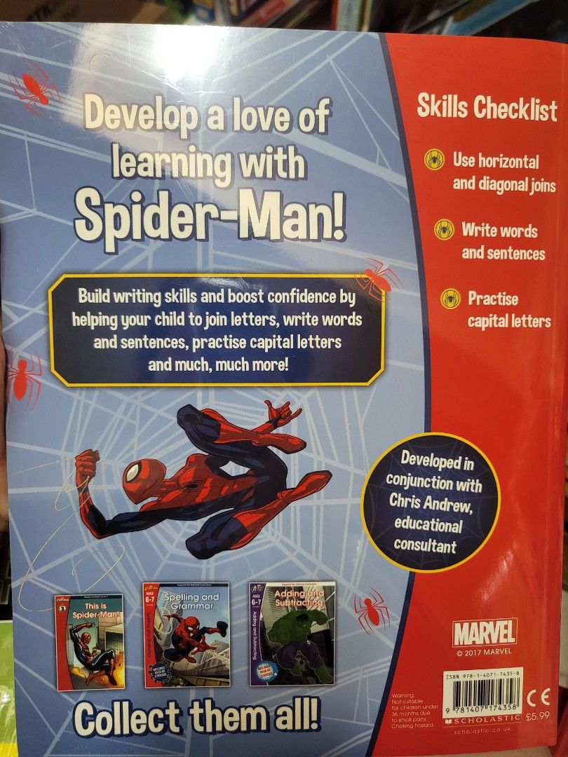 Marvel spiderman handwriting practice, Hobbies & Toys, Books ...