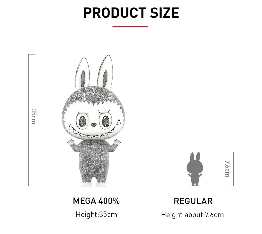 Mega Labubu Sketch 400, Hobbies & Toys, Toys & Games on Carousell