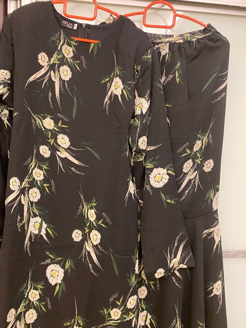 Melia Design Baju Kurung Chiffon, Women's Fashion, Muslimah Fashion ...