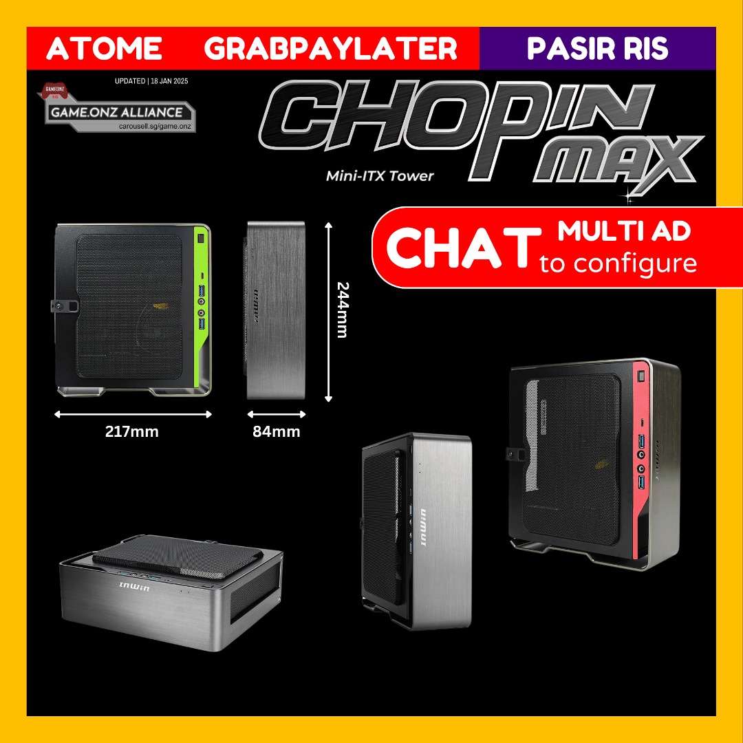 MINI PC ITX | INWIN CHOPIN MAX | AMD RYZEN 8700G 8600G 8500G CUSTOM PC 7600 7700 7900 DESKTOP PC ...
