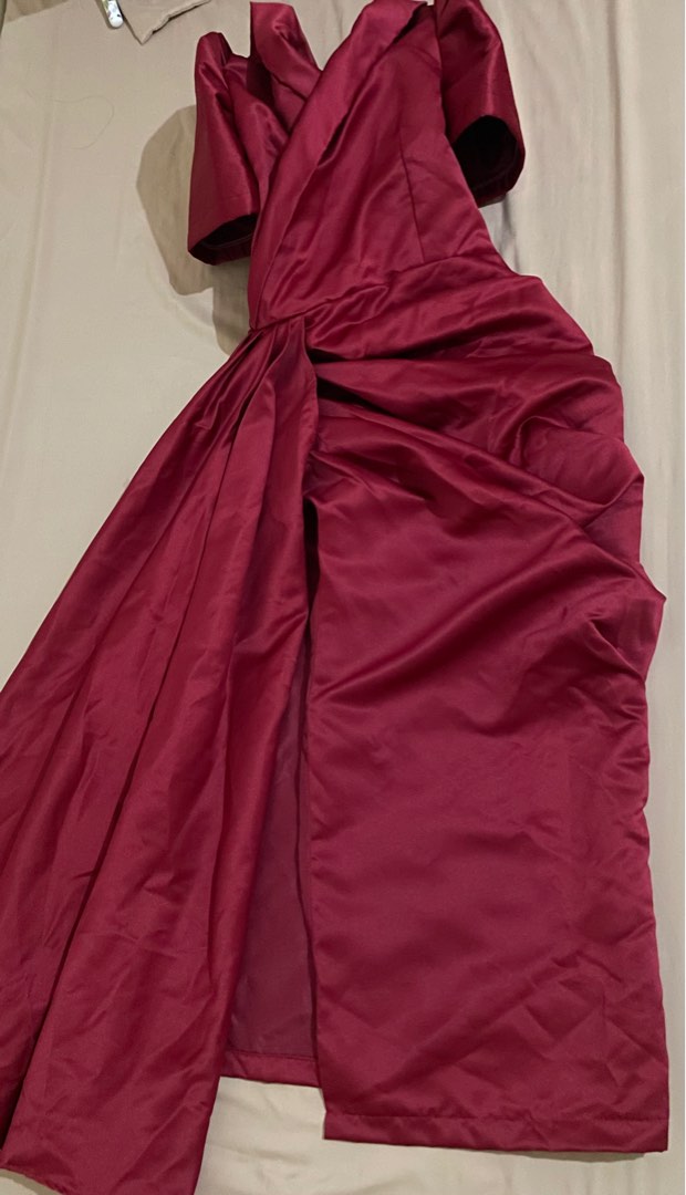 Modern Filipiniana Red Dress/Gown, Women's Fashion, Dresses & Sets ...