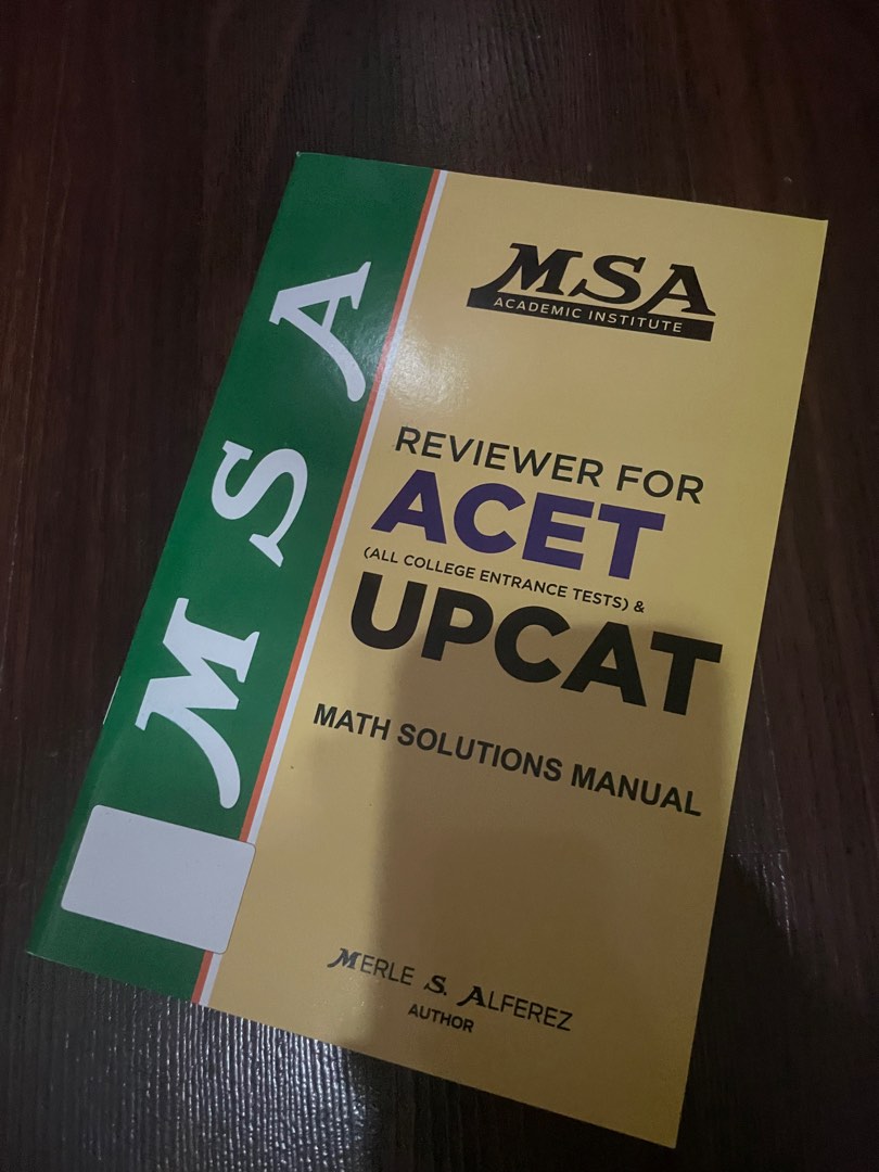 MSA reviewer for UPCAT and ACET set, Hobbies & Toys, Books & Magazines ...