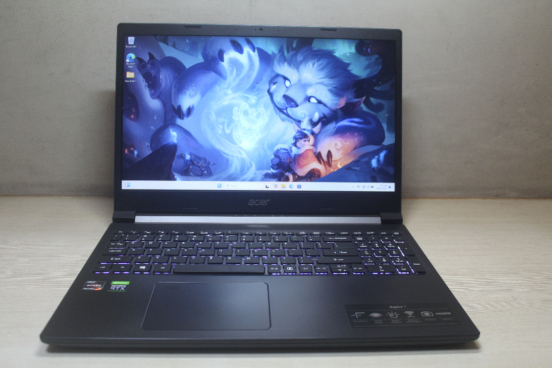RTX3050 Acer aspire 7 Ryzen 5 5500u Ram 8gb ssd 512gb nvidia slim ...